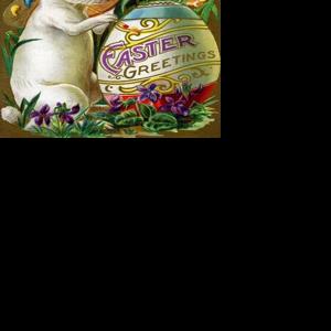 Easter Bunny vintage 1900 greeting card | | themountaineer.com