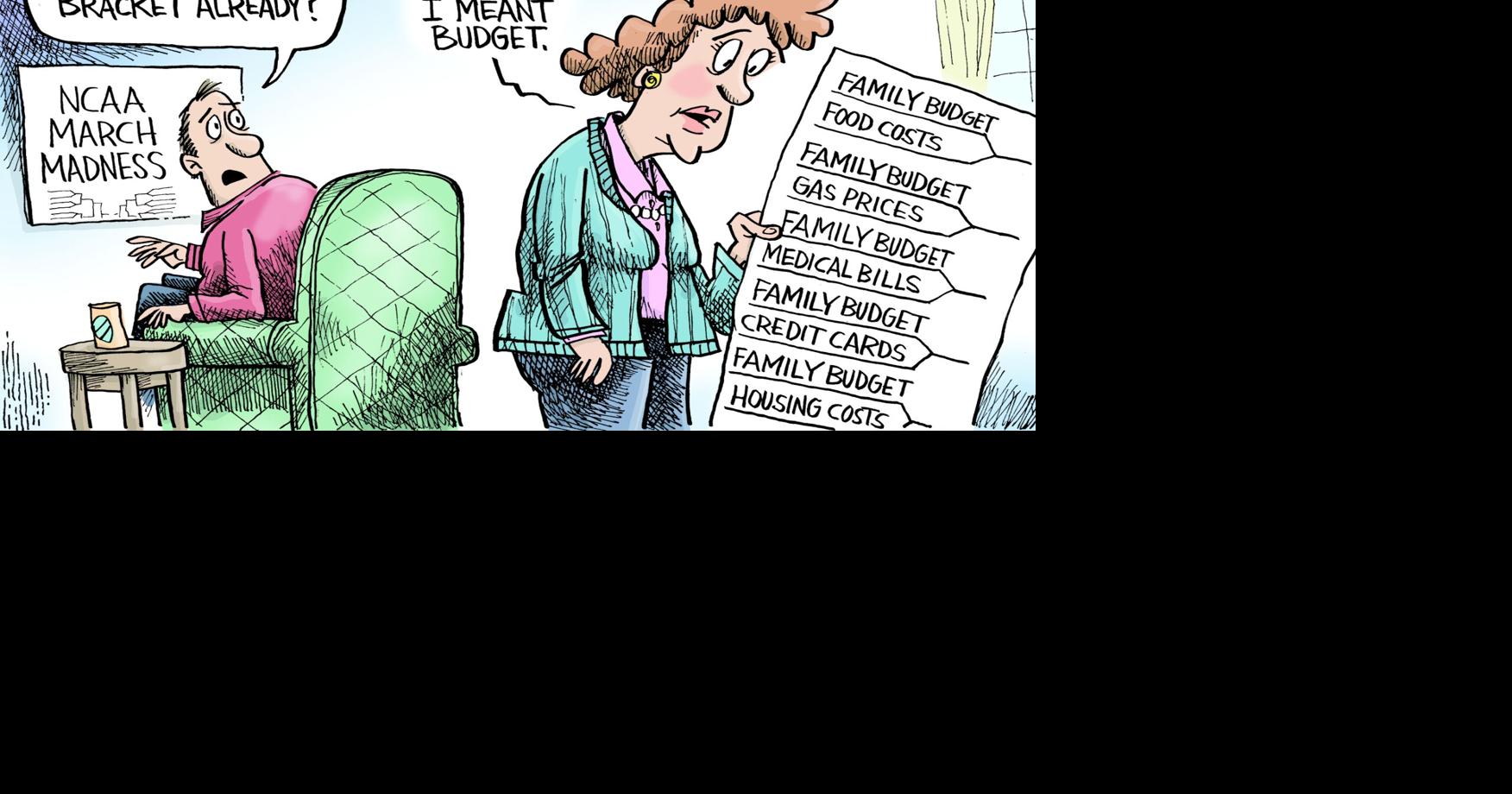 Editorial Cartoon Budget Brackets.jpeg | Cartoons | themountaineer.com