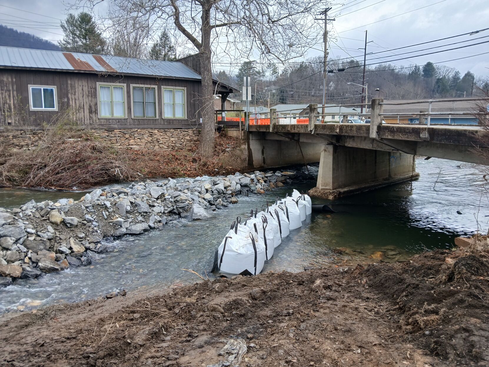 Work in progress to reroute water for Frog Level bridge repairs | News ...