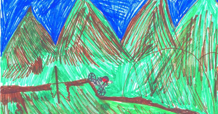 how to draw scenery using geometrical shapes