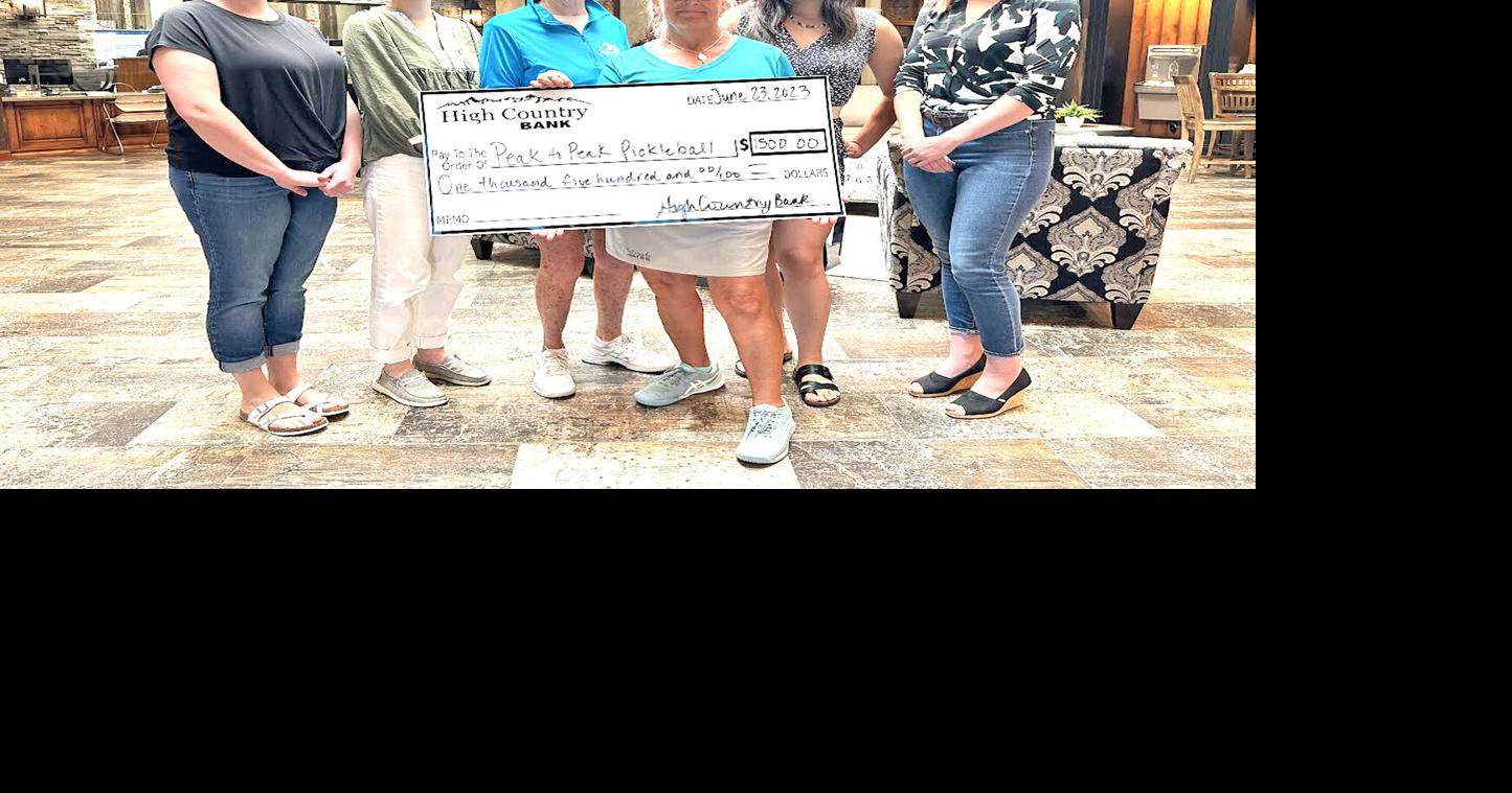 Peak to Peak Pickleball receives donation from High Country Bank ...