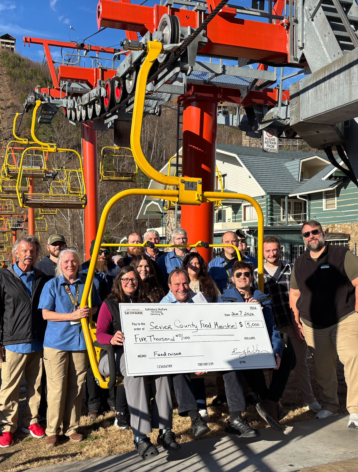 Gatlinburg SkyPark donates $5,000 to Sevier County Food Ministries ...