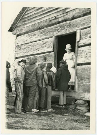 Miss Elsie Burrell recreated the Little Greenbrier School experience ...