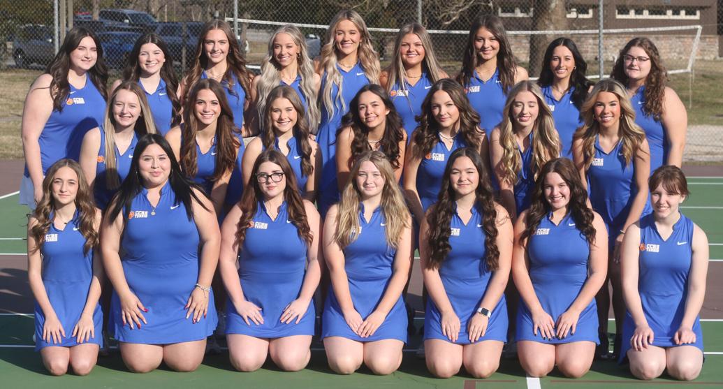 The 2024 CCHS girls tennis team: Emily Allen, Jordan Asher, Gabrielle ...