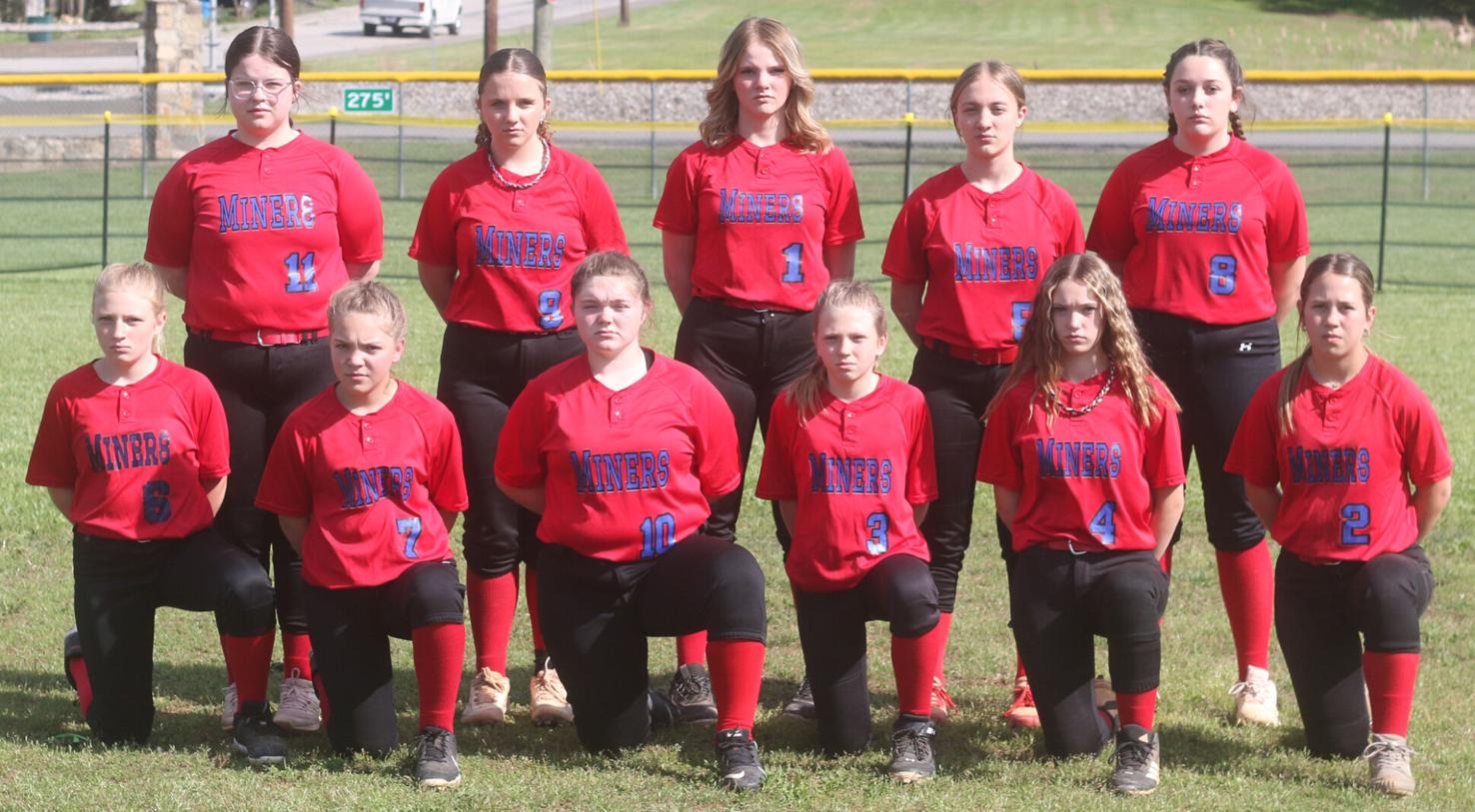 The 2024 Campbell County Miners softball team: #1 Kinsley Terry, #2 ...