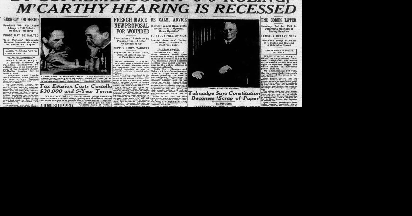 Looking back at the Southern reaction to Brown v. Board | Opinion ...