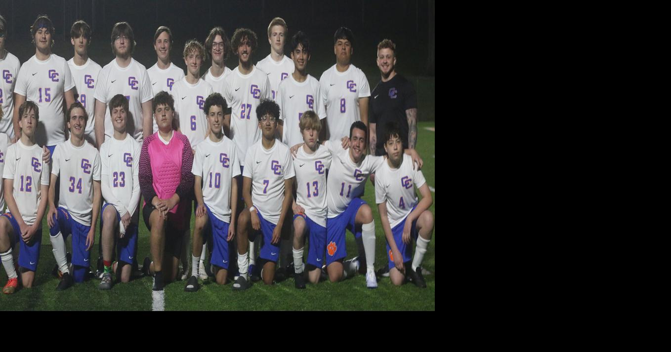 The 2024 CCHS boys soccer team: #2 Jacob Belew, #3 Braidin Ivey, #4 ...