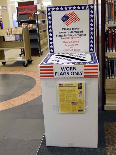 worn flag drop box