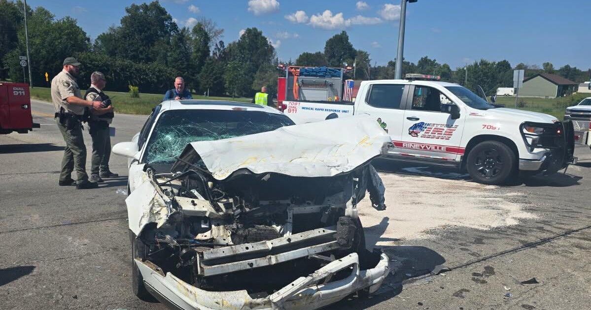 Driver of car seriously injured in crash involving empty school bus ...