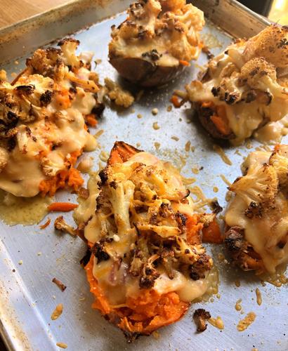 Carmelized cauliflower inside sweet potato: Mmmmm | Taste ...