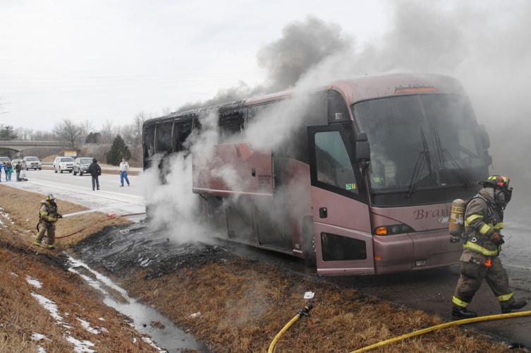Photos: Charter bus catches fire | Local News | thenewsenterprise.com
