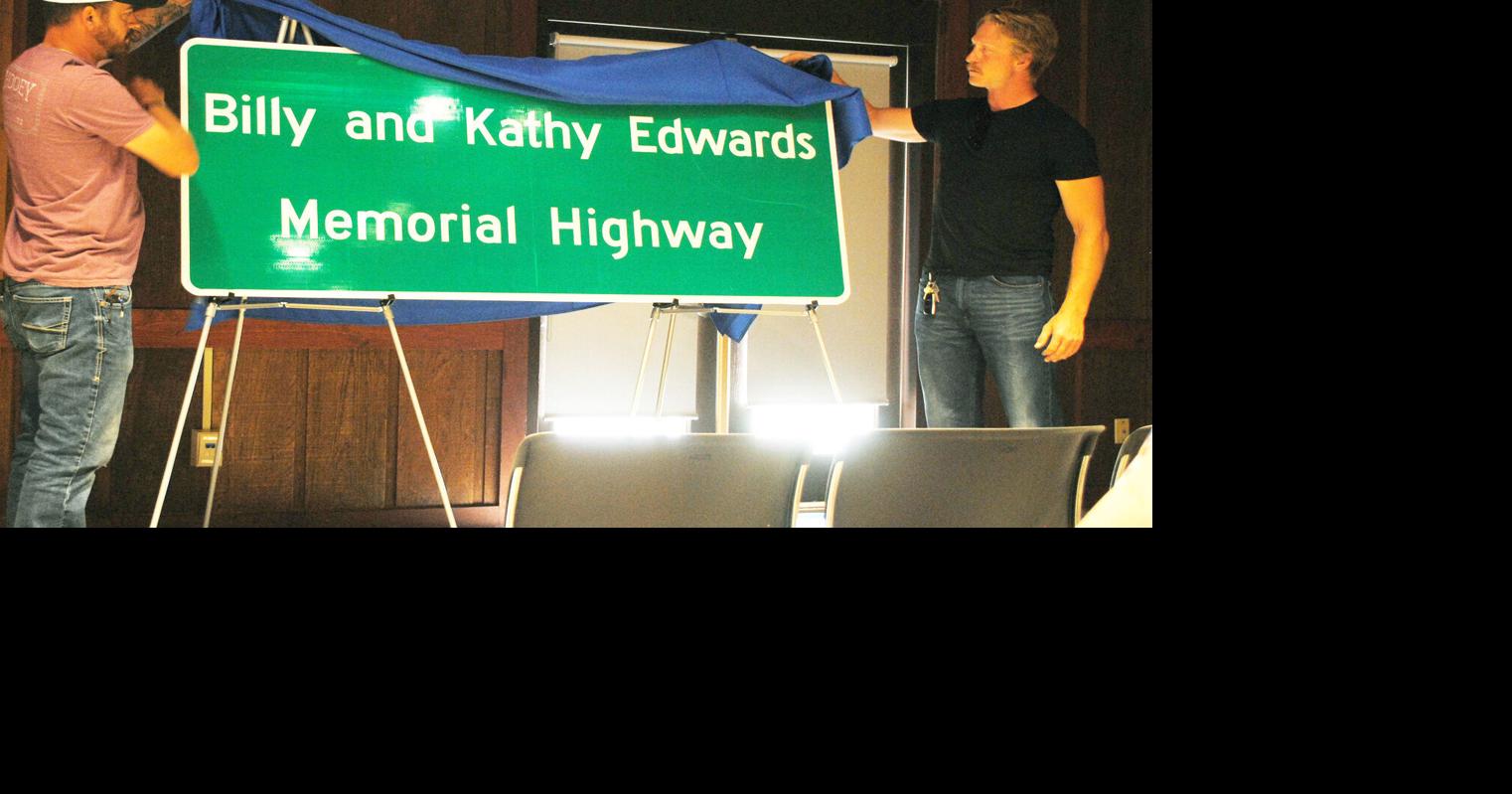 Memorial sign dedicated to Billy, Kathy Edwards | Local News ...