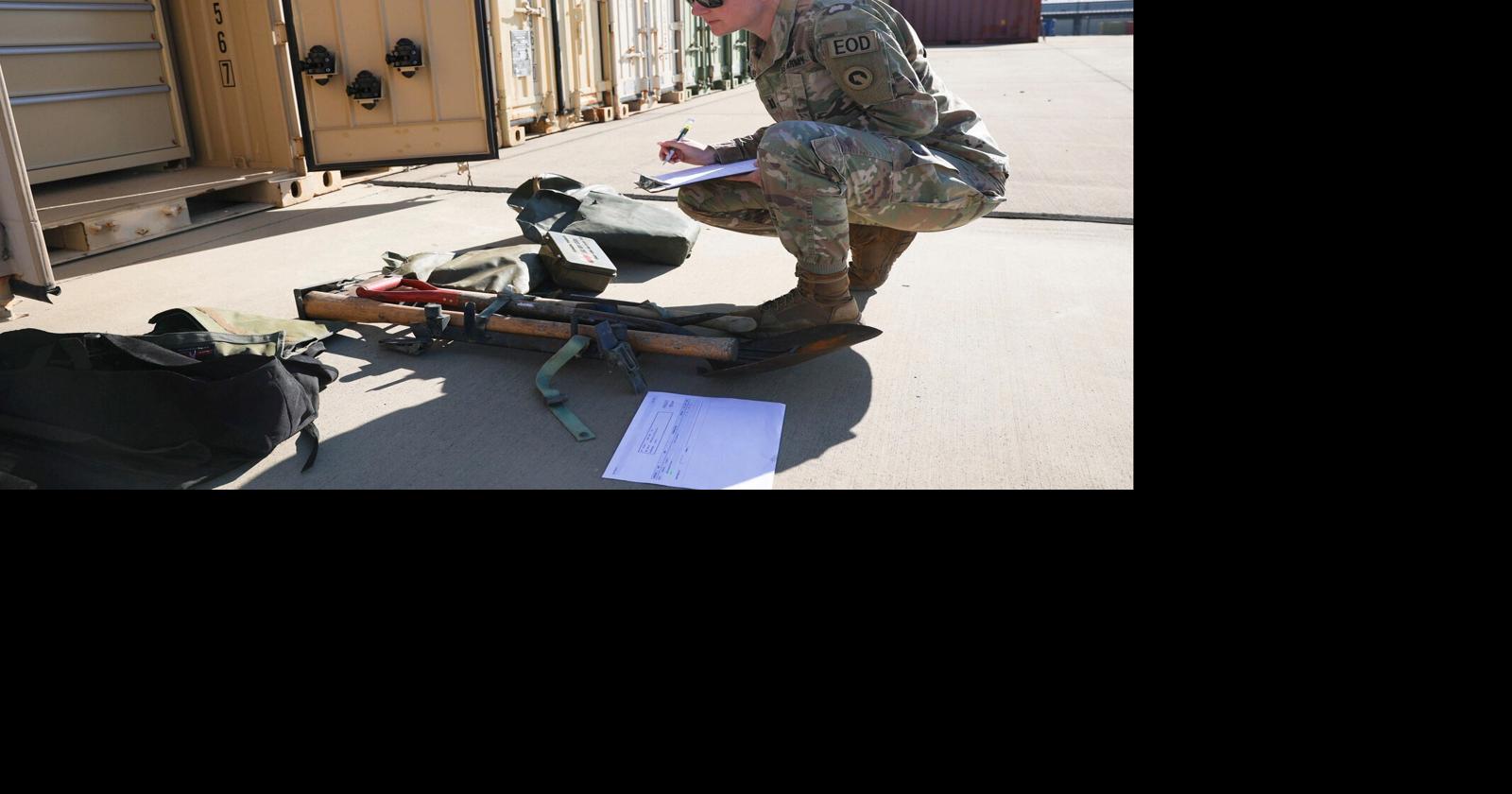 1st TSC commander proudly wears explosive ordnance disposal patch ...