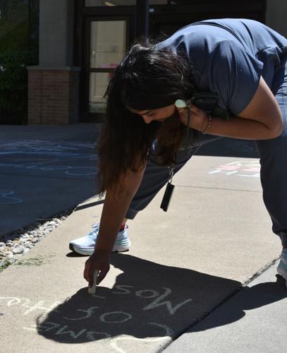 Hospital employees Chalks the Walk for awareness | Local News ...