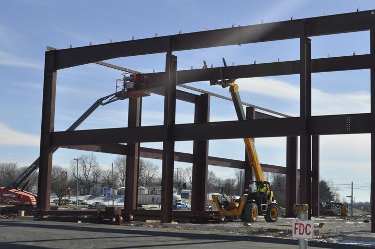 Building the shell for future health care building | Local News ...