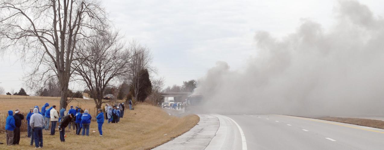 Photos: Charter bus catches fire | Local News | thenewsenterprise.com
