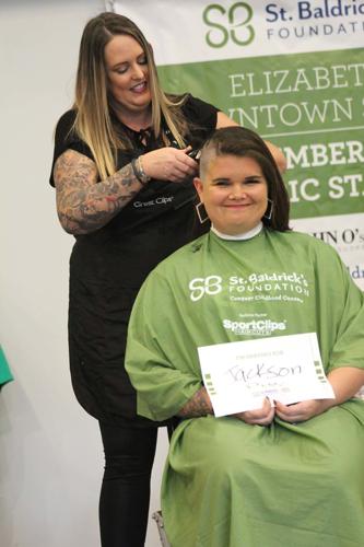 Volunteers shave heads for childhood cancer | Local News ...