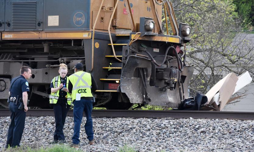 Train crashes into semi-trailer splitting it in two | Local News ...