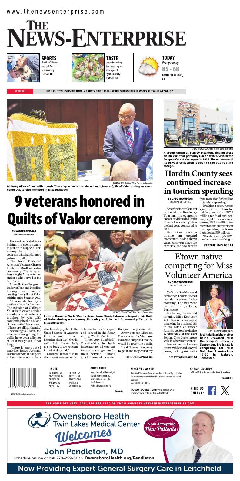 Page A01 | e-Edition | thenewsenterprise.com