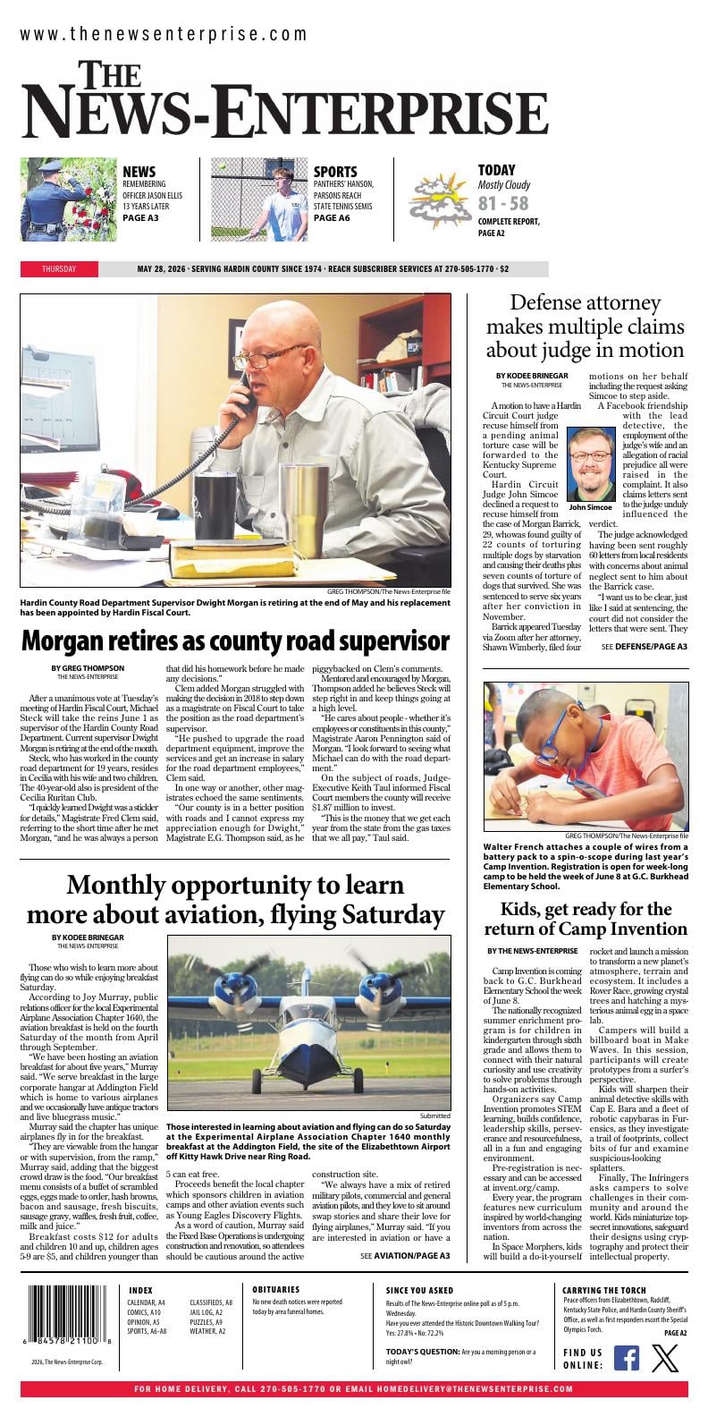 Page A01 | e-Edition | thenewsenterprise.com