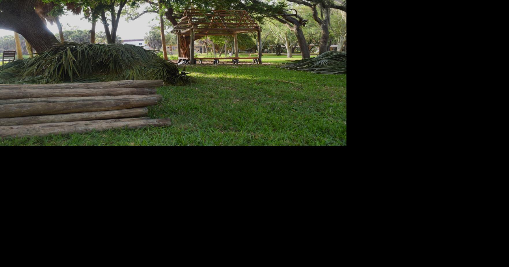 Eckerd Chickees get rethatched with fresh fronds | Multimedia ...