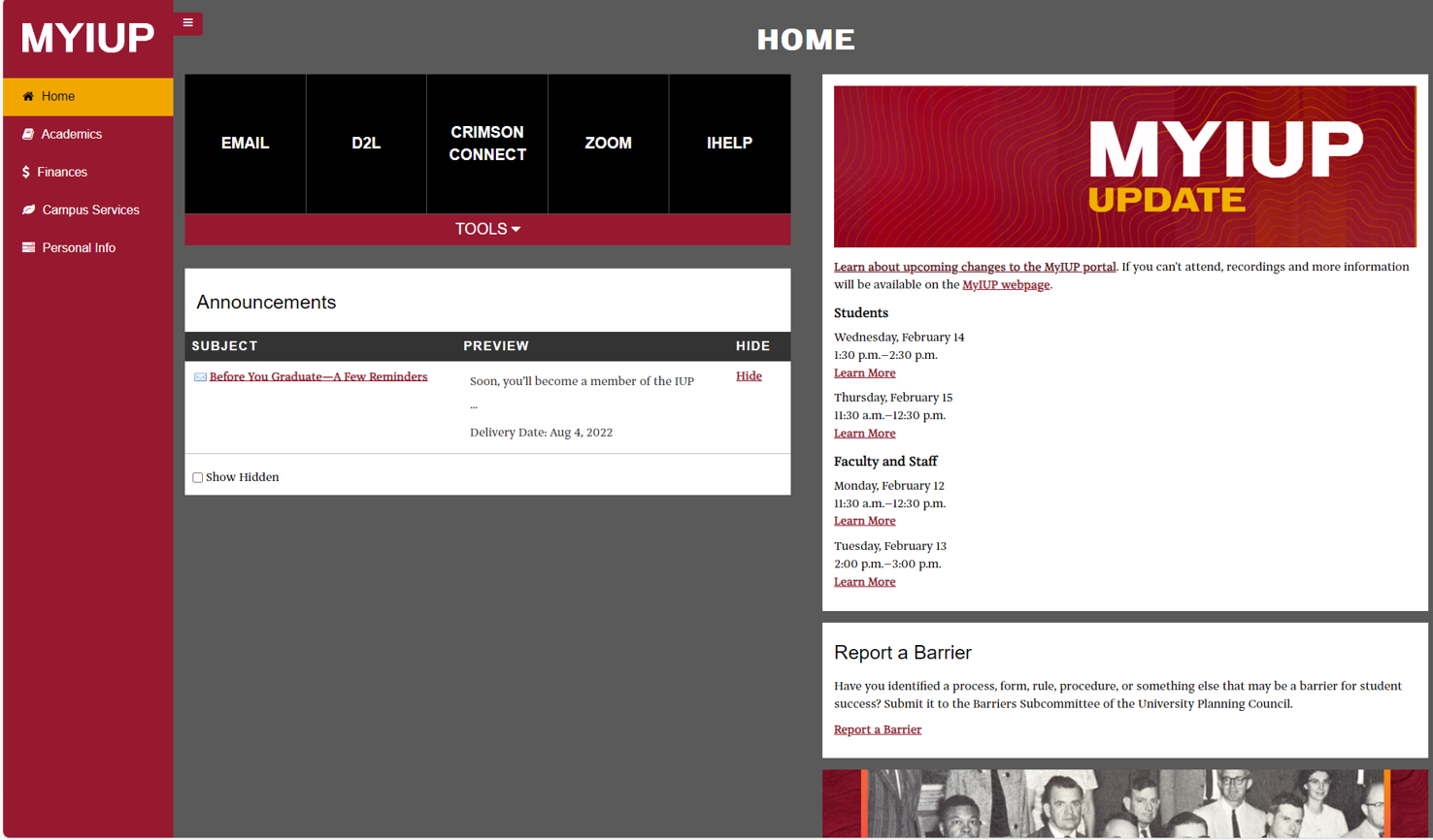 SGA: MyIUP update coming this semester, new features to provide more ...