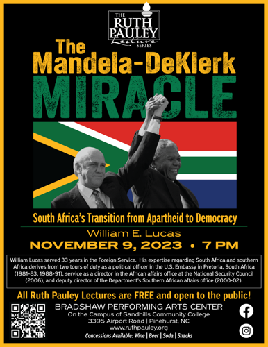 Ruth Pauley Lecture Presents ‘The Mandela-DeKlerk Miracle’ | Features ...