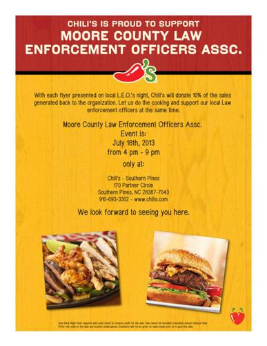 Moore County LEO Association Fundraiser Set for July 18 at Chili's ...