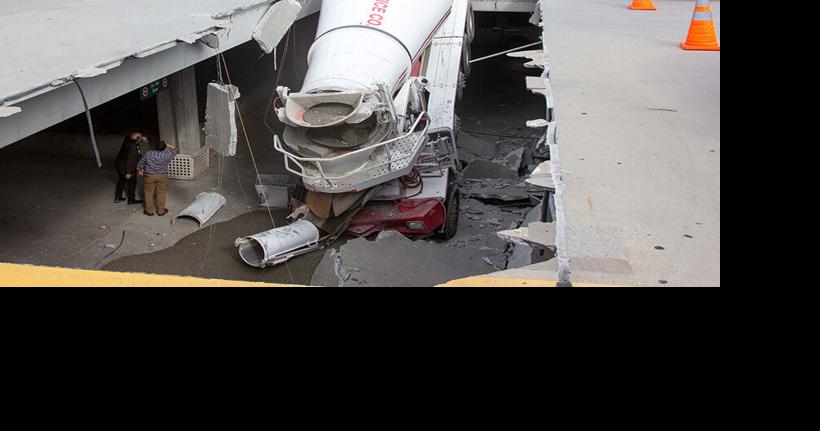 No Injuries Reported After Concrete Truck Collapses Hospital Parking ...