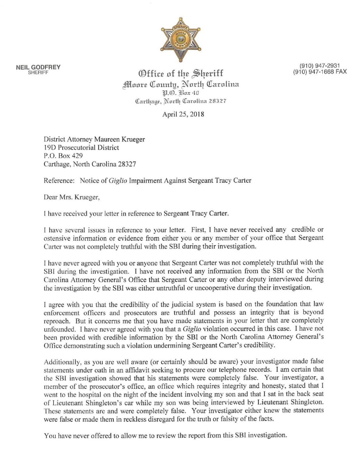 Sheriff, DA Feud Spills Out in Bitter Exchange of Letters | News ...