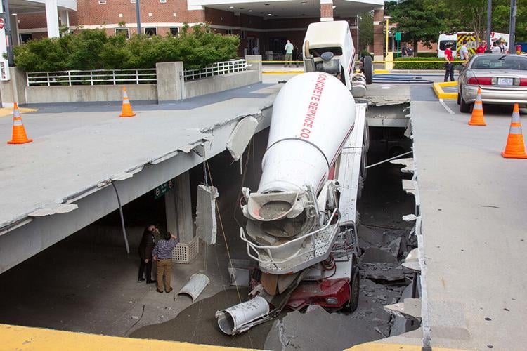 No Injuries Reported After Concrete Truck Collapses Hospital Parking ...