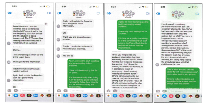 Board Releases Text Messages Regarding Emergency Incidents | News ...