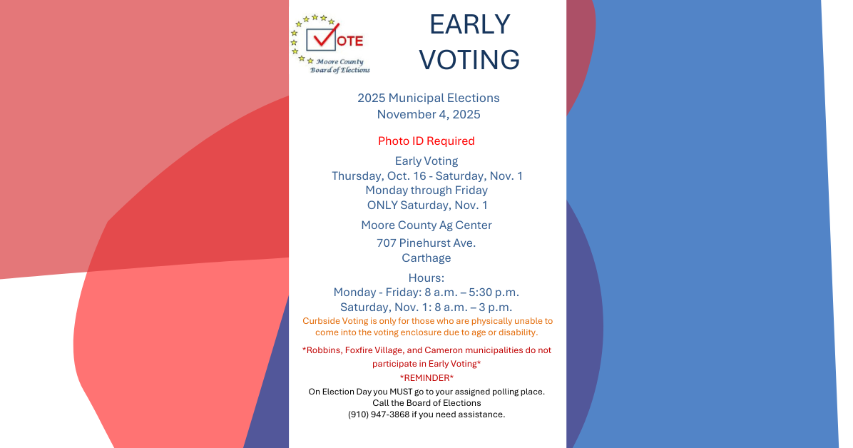 Early Voting Times Set For October | News | thepilot.com