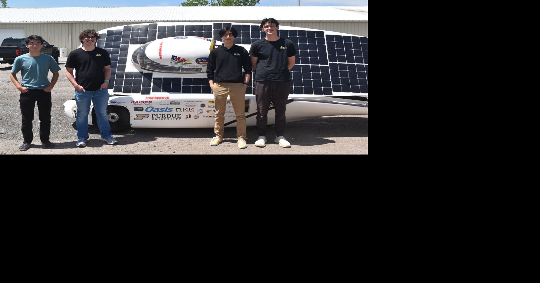 Purdue Solar Racing team presents finished Lux solar racing car to ...