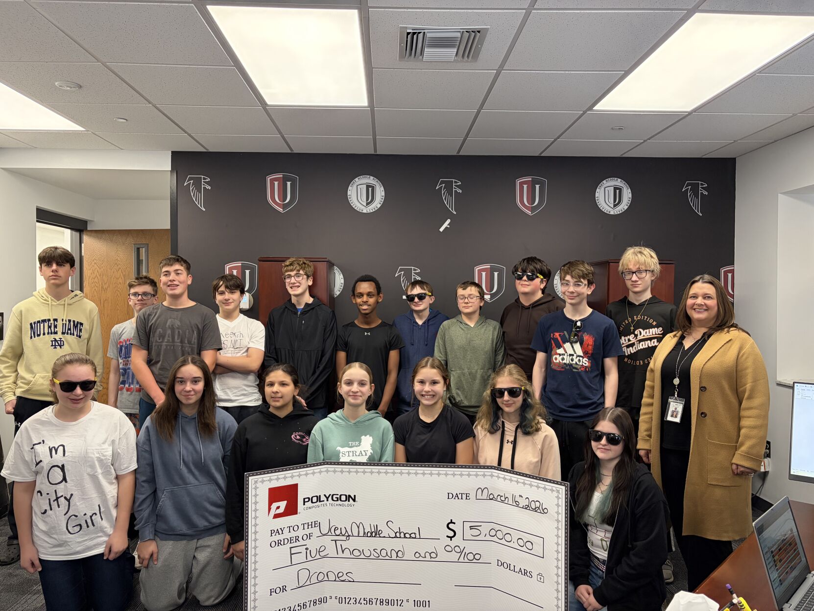 Polygon Composites Technology Company donates $5,000 to Urey Middle ...