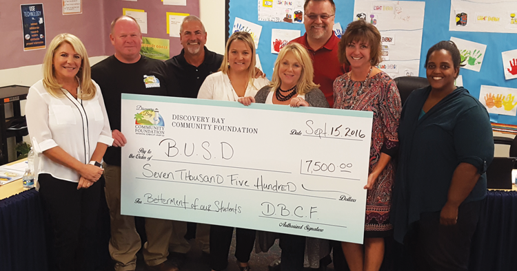 Discovery Bay Community Foundation donates scholastic support ...