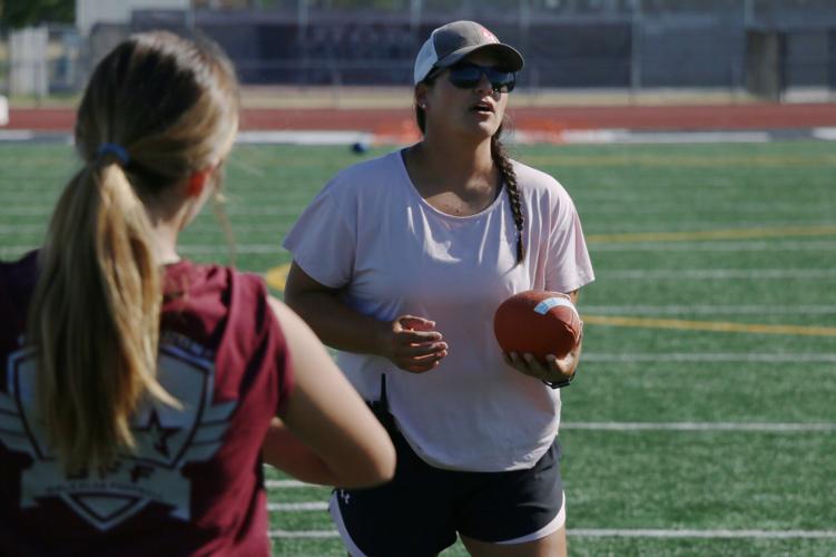 Freedom girls flag football kicks off with an original Falcon | Sports ...