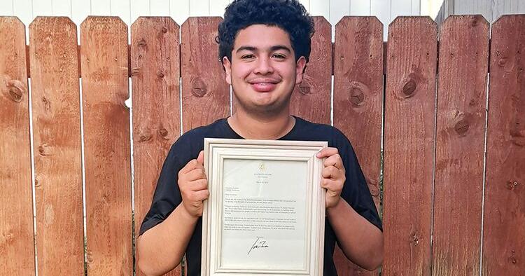 Oakley boy receives letter from White House | Features | thepress.net