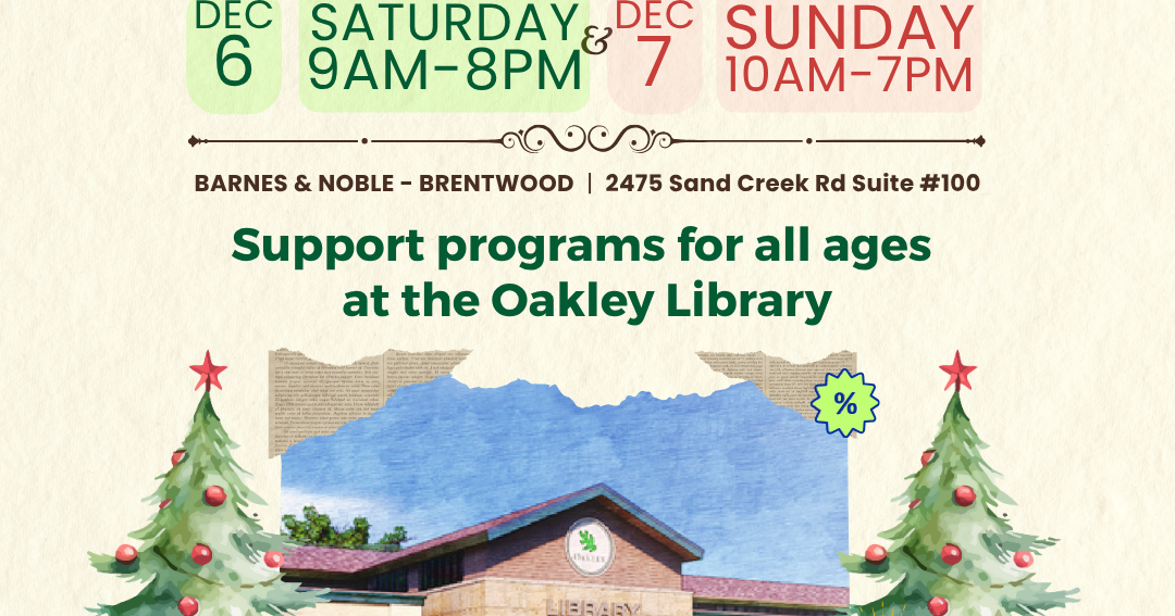 Friends of the Oakley Library Book Fair at Barnes & Noble | Community ...