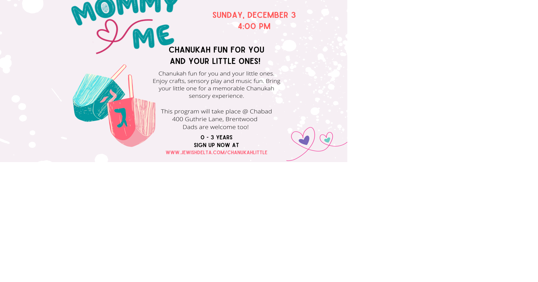 Mommy and Me: Chanukah Fun for you and your little ones! | Community ...