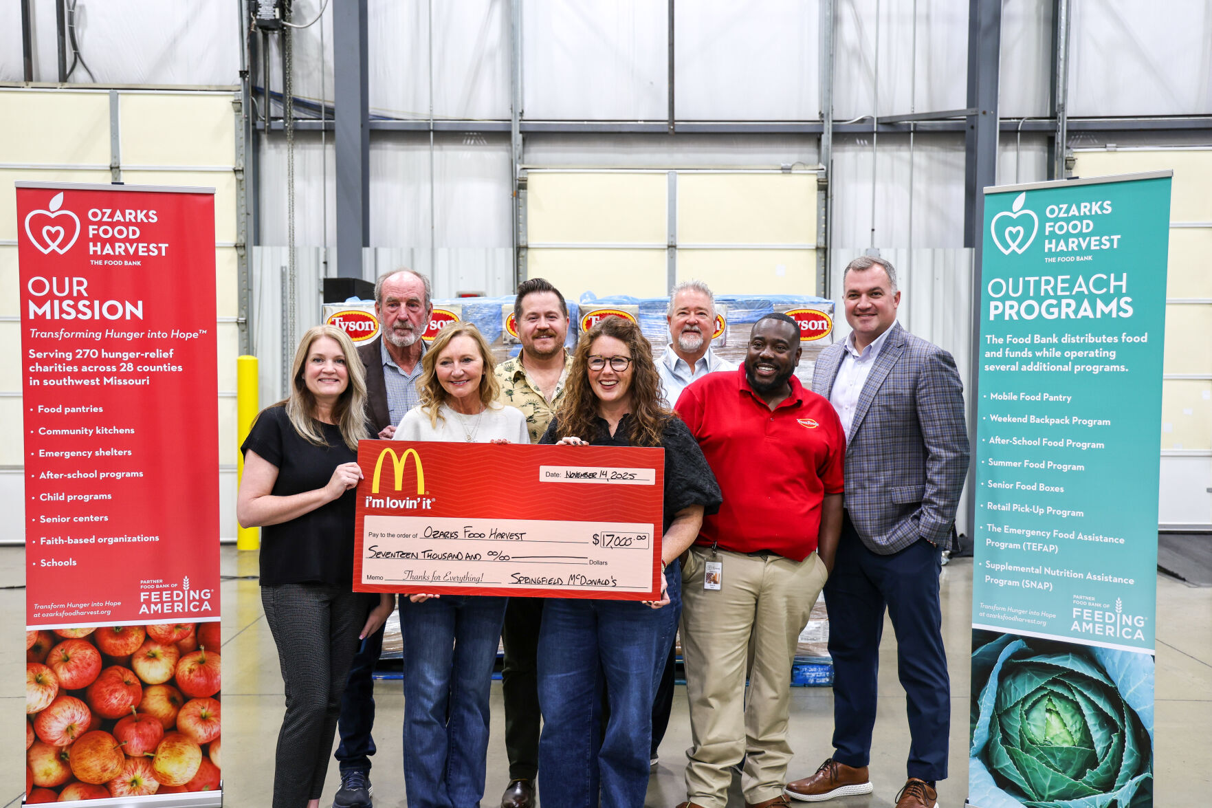 McDonald’s and Tyson Foods donate 40,000 pounds of protein to Ozarks ...