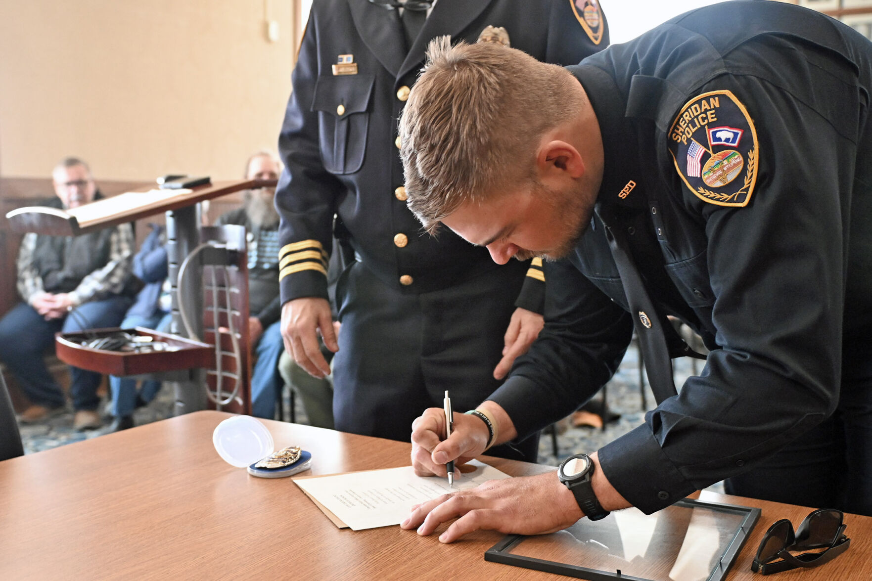 SPD officer Stephen Hunter Pope sworn in | Photo Galleries ...
