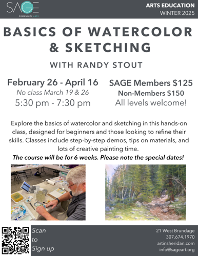 Stout teaching watercolor, sketching class | People and events ...