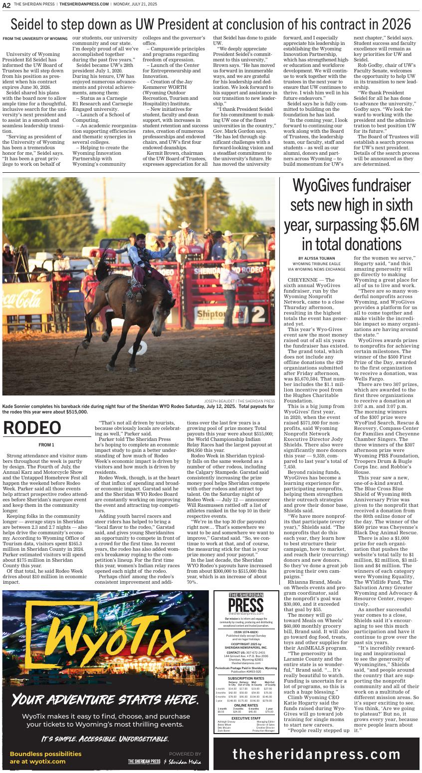 Page A-002 | e-Edition | thesheridanpress.com