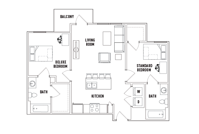 The Arlie - 2 Bed/2 Bath A | Apartments For Rent | theshorthorn.com