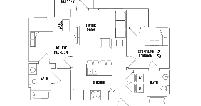 The Arlie - 2 Bed/2 Bath A | Apartments For Rent | theshorthorn.com