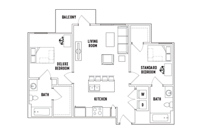 The Arlie - 2 Bed/2 Bath A | Apartments For Rent | theshorthorn.com