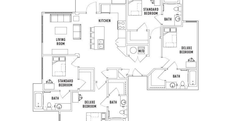 The Arlie - 4 Bed/4 Bath D Top Floor | Apartments For Rent ...