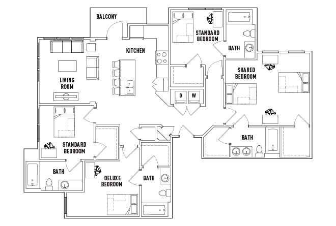 The Arlie - 4 Bed/4 Bath D | Apartments For Rent | theshorthorn.com