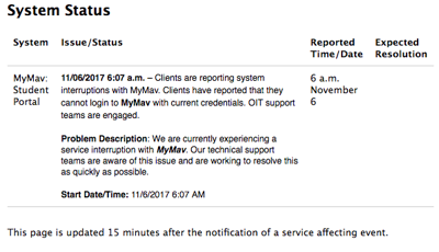 MyMav experiences technical difficulties | News | theshorthorn.com